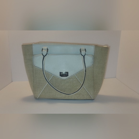 kate spade | Accessories | Kate Spade New York Cream Johanna Wesley Leather Tote With Some Stain ...